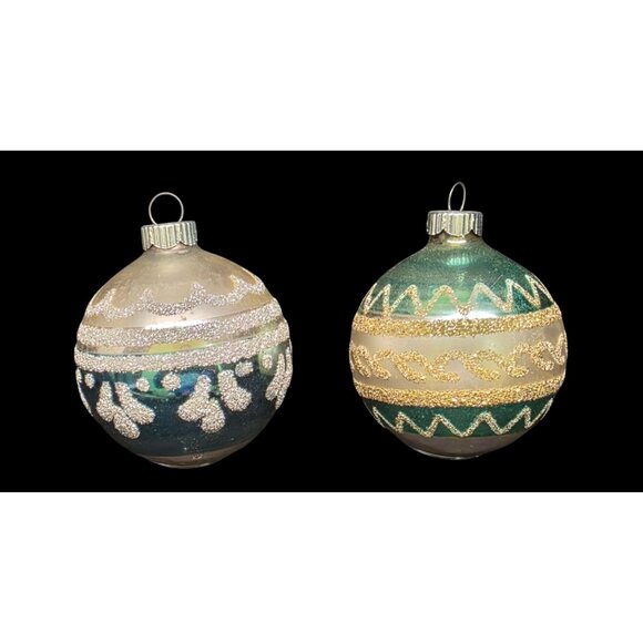 Shiny Brite | Holiday | Vintage Glass Mica Stenciled Shiny Brite ...